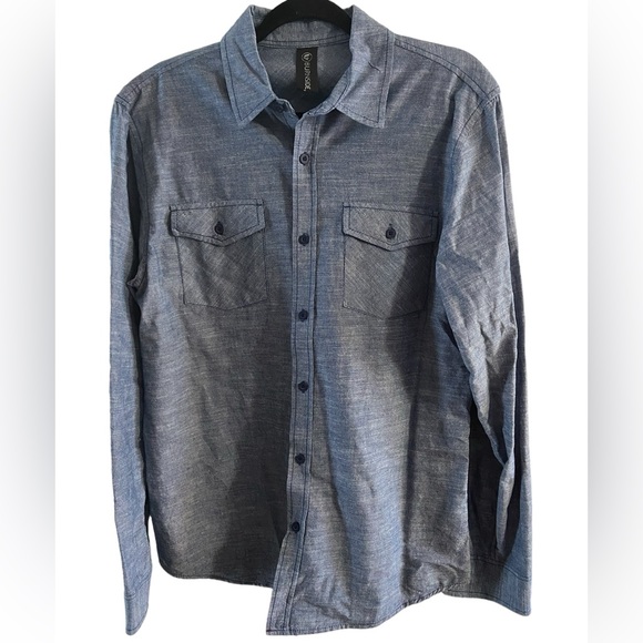 burnside | Shirts | Burnside Mens Blue Lightweight Button Down Shirt ...